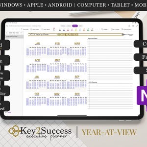 Key2success 2026 Onenote Digital Planner - Professional Version - Etsy