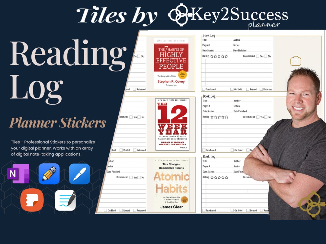 Digital Reading Log Sticker for Digital Planners - Etsy