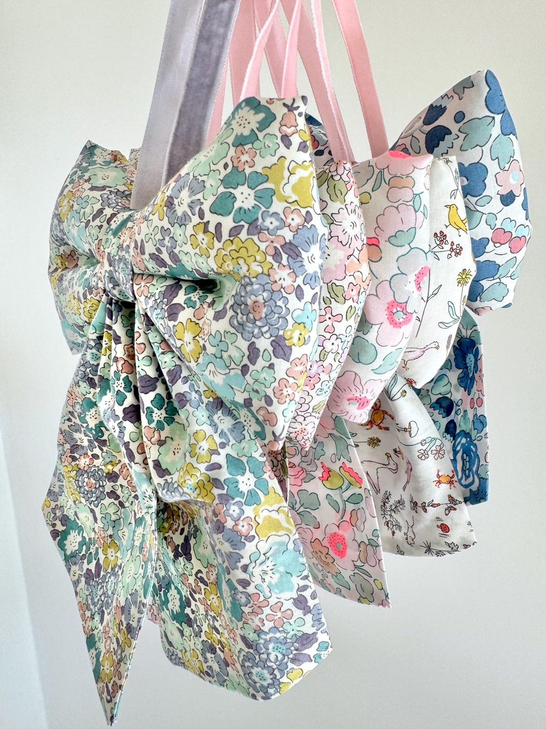 DECORATIVE FLORAL BOW, Hanging Decoration, Nursery Decoration, Tieback ...