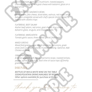 Rehearsal & Wedding Menu Design - Etsy