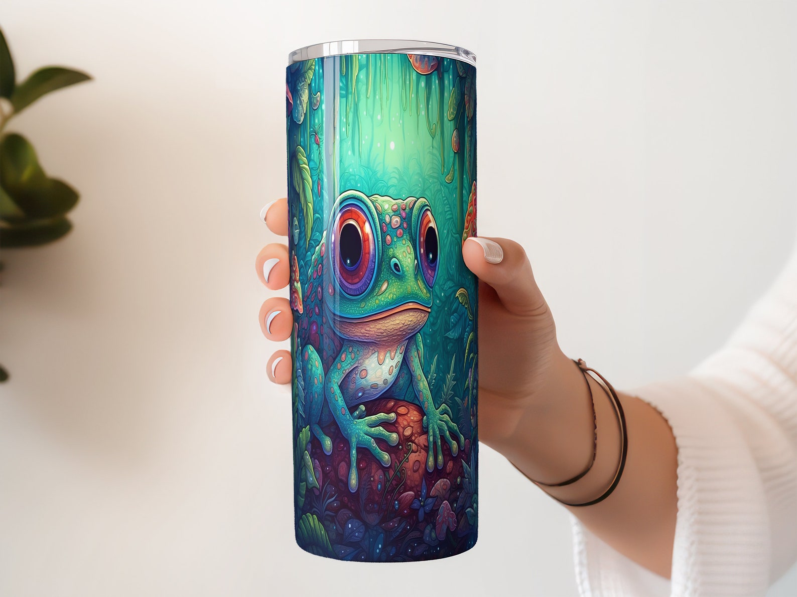 Forest Frog Tumbler Wrap PNG, 20oz Skinny Straight & Tapered ...