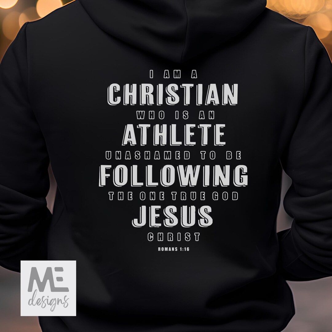 Christian Athlete Following Jesus Hoodie, Faith Gym Sweatshirt ...