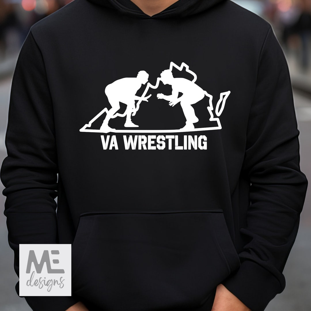 Virginia Wrestling Hoodie, VA Wrestling Hooded, Virginia Wrestler Gift ...