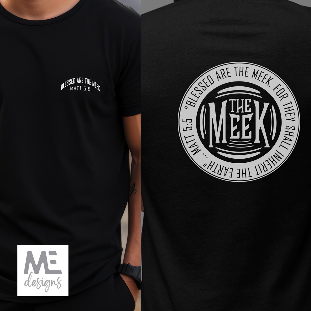 Matthew 5 Tshirt, Christian Tshirt Gift, Blessed Are the Meek, Shirt ...