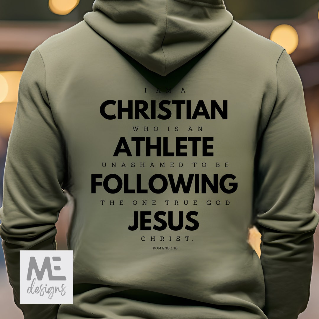 Christian Athlete Hoodie, Sports Christian Hoodie,jesus Athlete Romans ...
