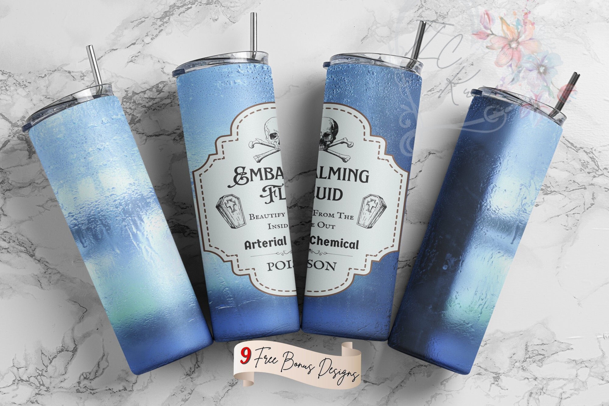 Embalming Fluid Realistic Novelty Tumbler Design Wrap | 20oz & 30oz ...