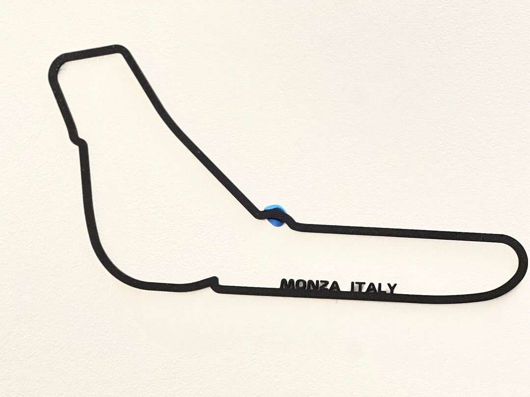 F1 Track Monza Italy Wall Art 3d Printed in Black Pla - Etsy