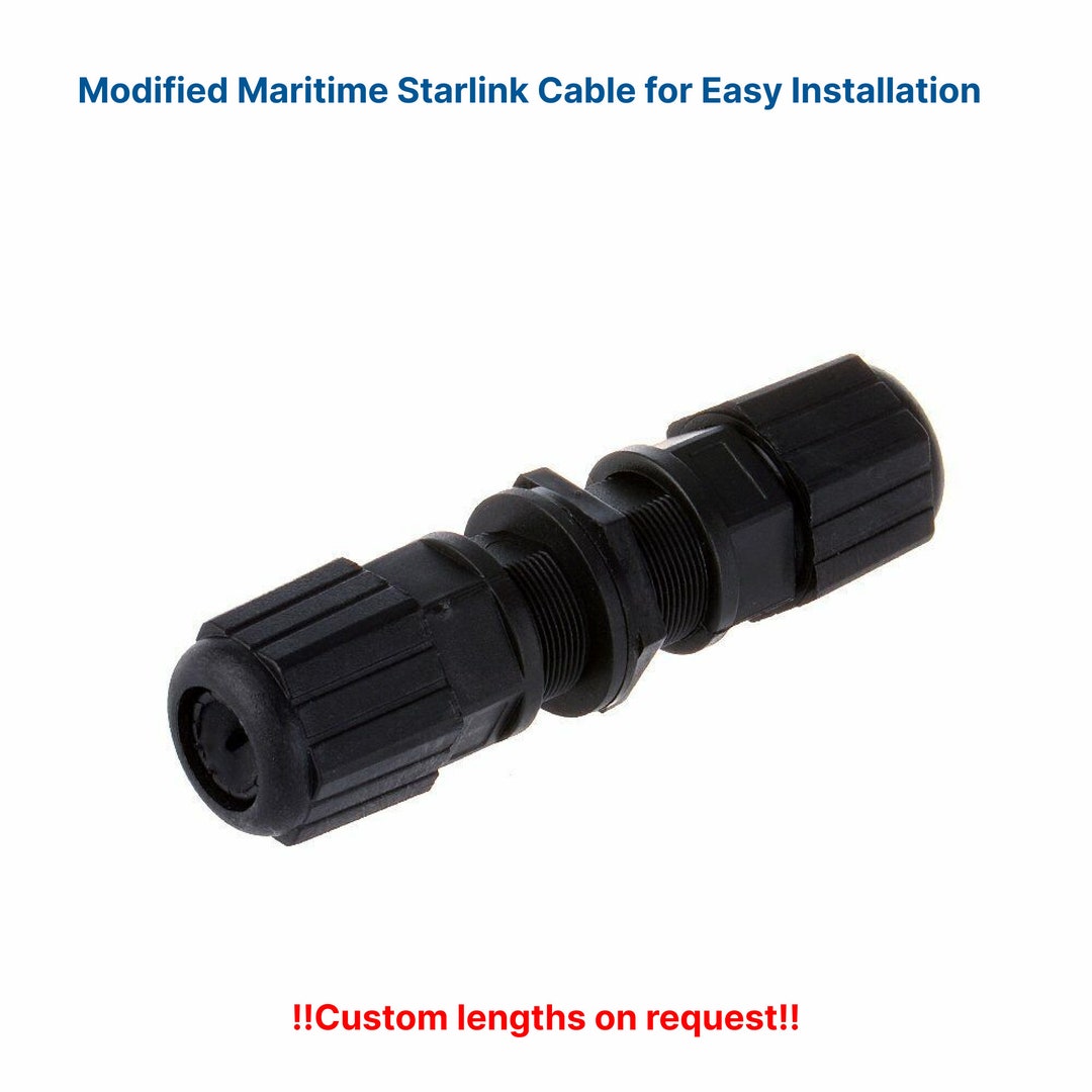 Starlink Maritime 250FT Cables With a Waterproof Couple on Your Boat or ...