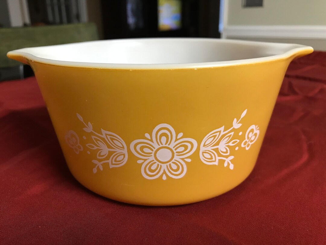 Pyrex Gold 473 Round Casserole Dish - Etsy