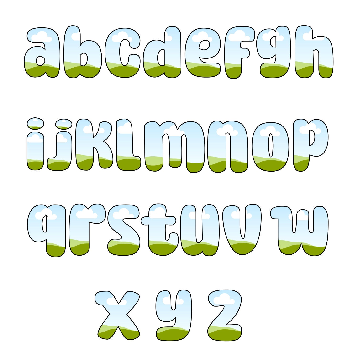 Canva Frame Alphabet, Canva Frame Groovy Retro Alphabet Digital Letters ...
