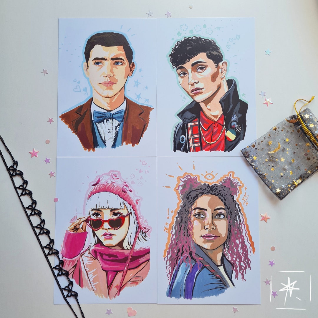 Dead Boy Detectives A5 Prints - DBD Edwin, Charles, Crystal & Niko ...
