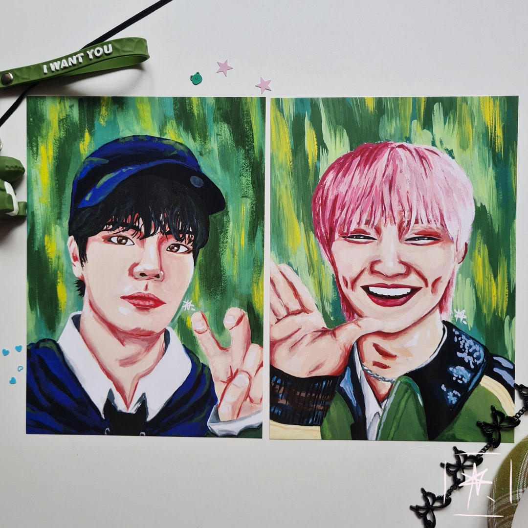 SKZ Seungmin, I.N Gouache A5 Art Print , Stray Kids , Stay , Vocal ...