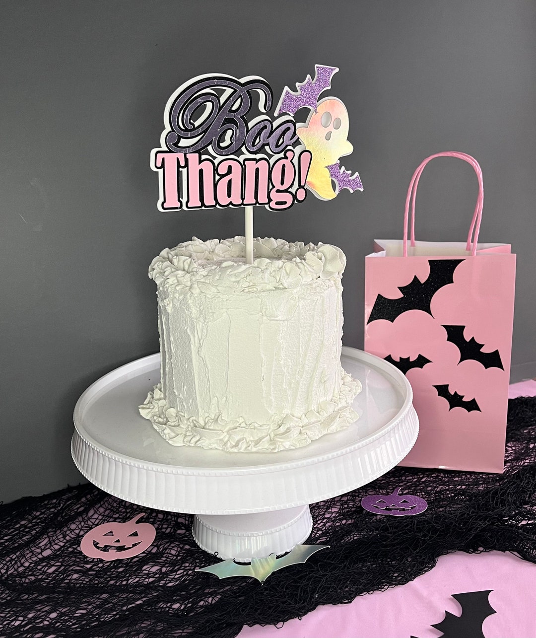 Boo Thang Topper Ghost Cake Topper Ghostie Cake Topper Spooky Cake ...