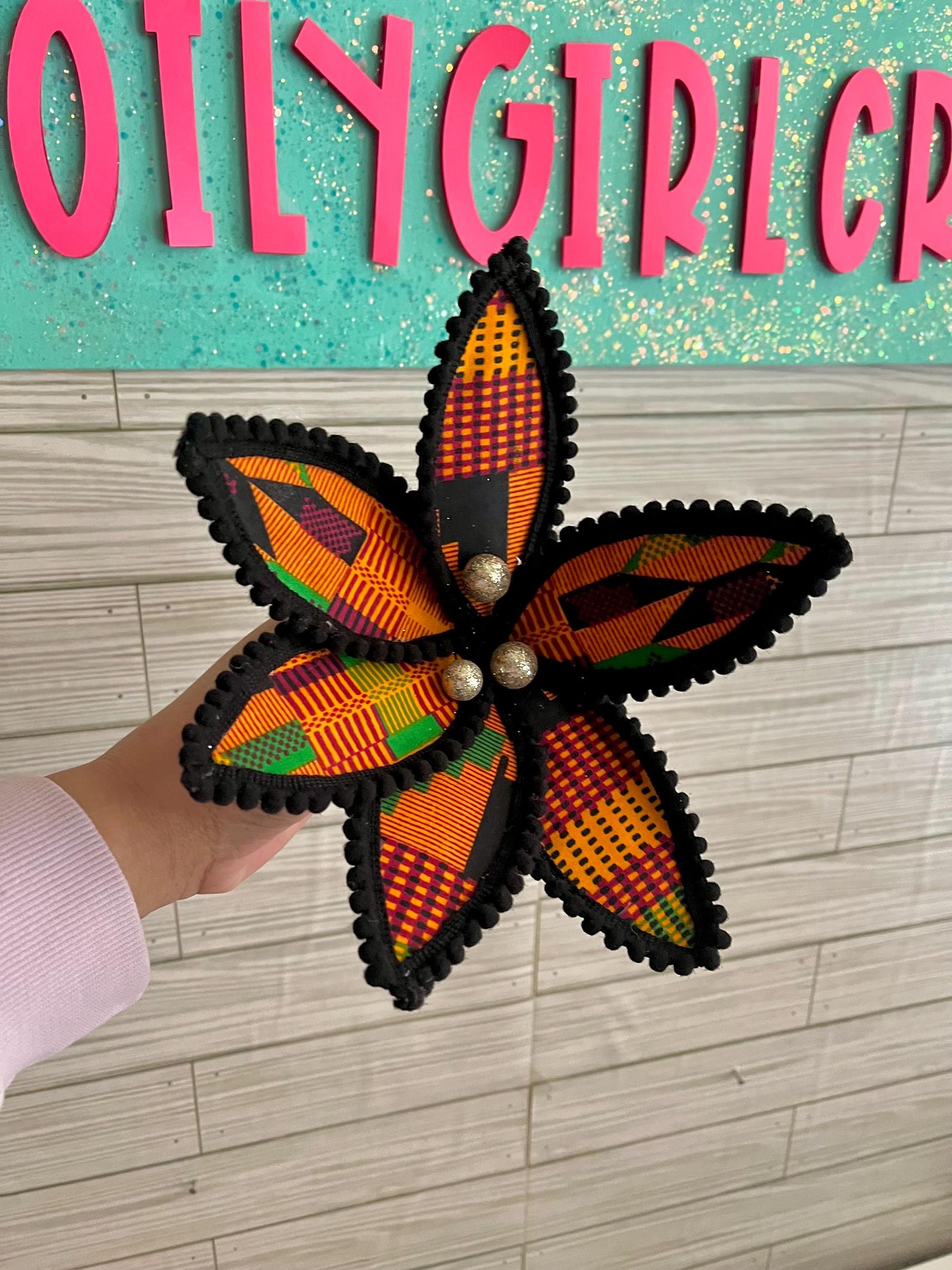 Kente Cloth Flower | Black History Decor | Fabric Flower | Juneteenth ...