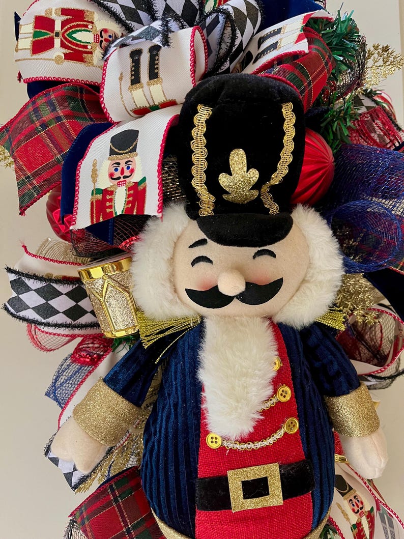 Nutcracker Christmas Swag | Traditional Plaid & Velvet Decor - Etsy