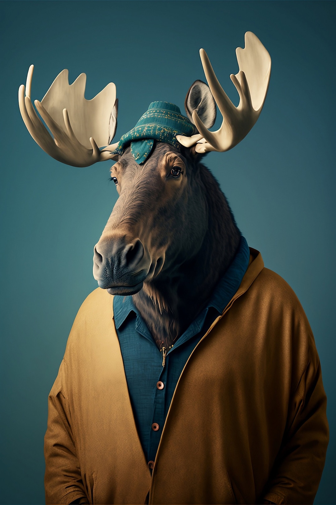 Anthropomorphic Stylish Animals - Moose - Etsy