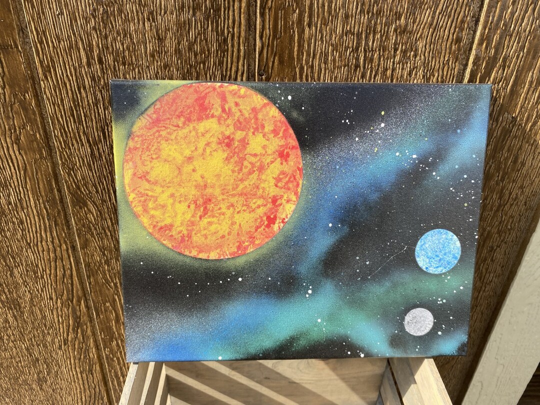 Sun Solar System in a Star Filled Galaxy Nebula Space With Planet and ...