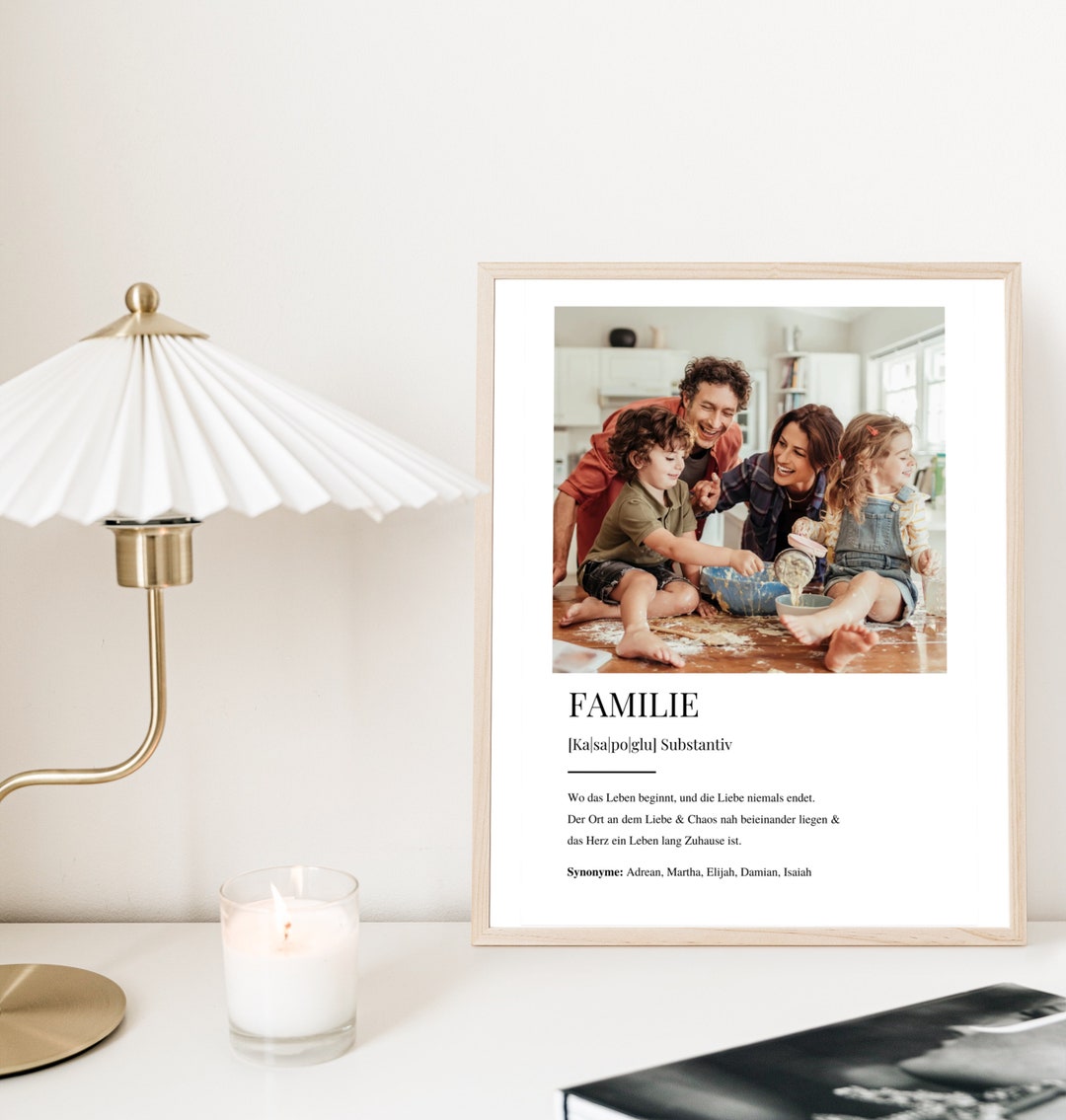 Family Poster With Name and Picture of the Family Personalized, Family ...