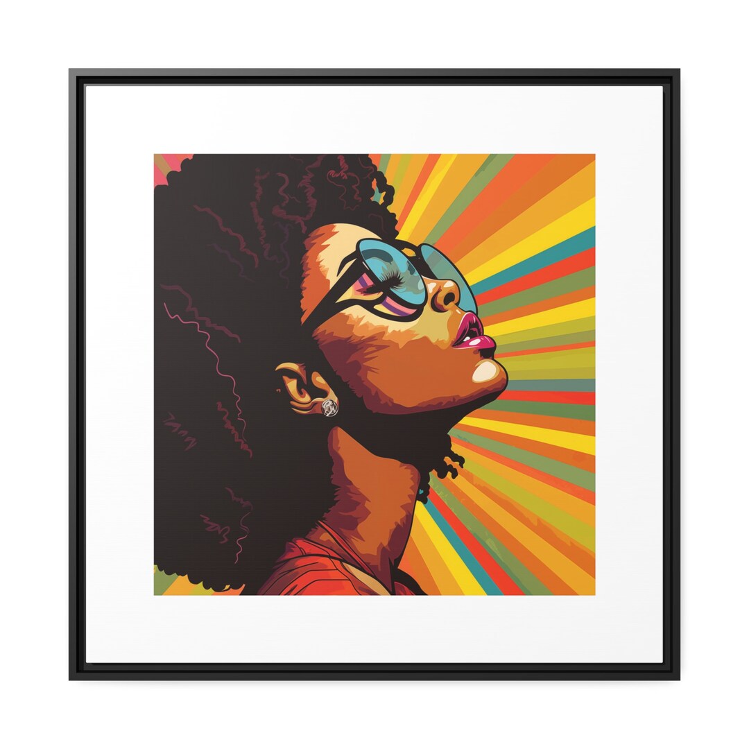 Retro Afro Pop Art: Queen Canvas - Etsy