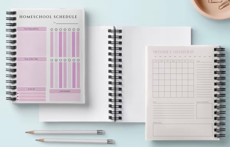 Homeschool Checklist Printable Daily Schedule for Kids Home - Etsy