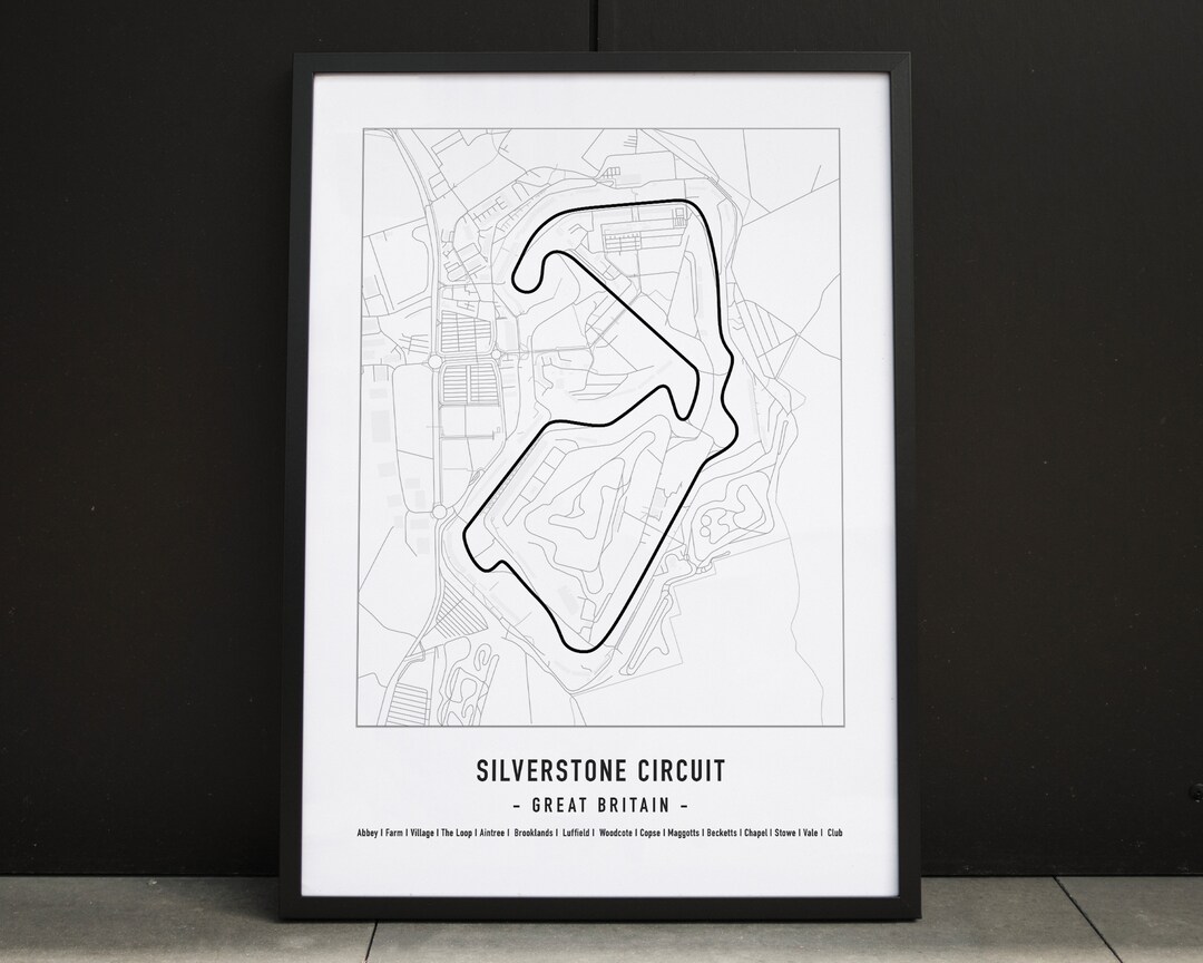 Silverstone Circuit Poster British Grand Prix Poster 50 X - Etsy