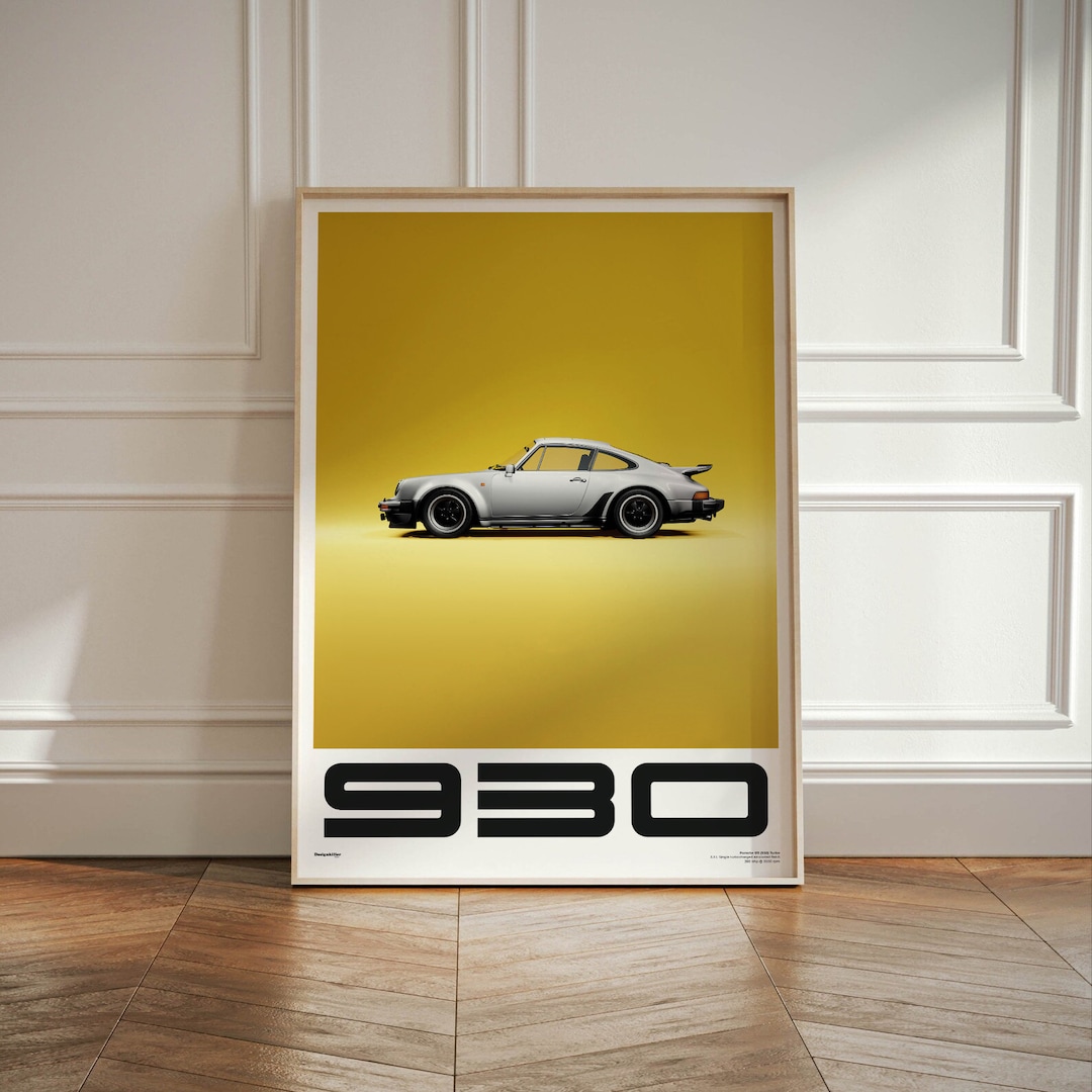 Porsche 911 Turbo Poster Porsche 930 Print 50 X 70 Cm - Etsy