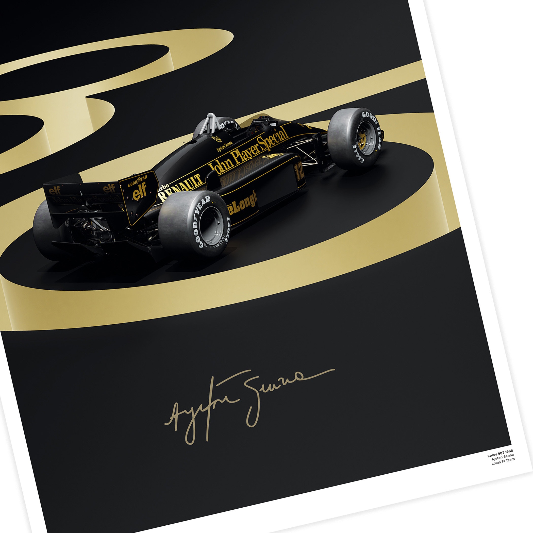 Ayrton Senna Lotus 98T F1 Poster Print 50 X 70 Cm - Etsy