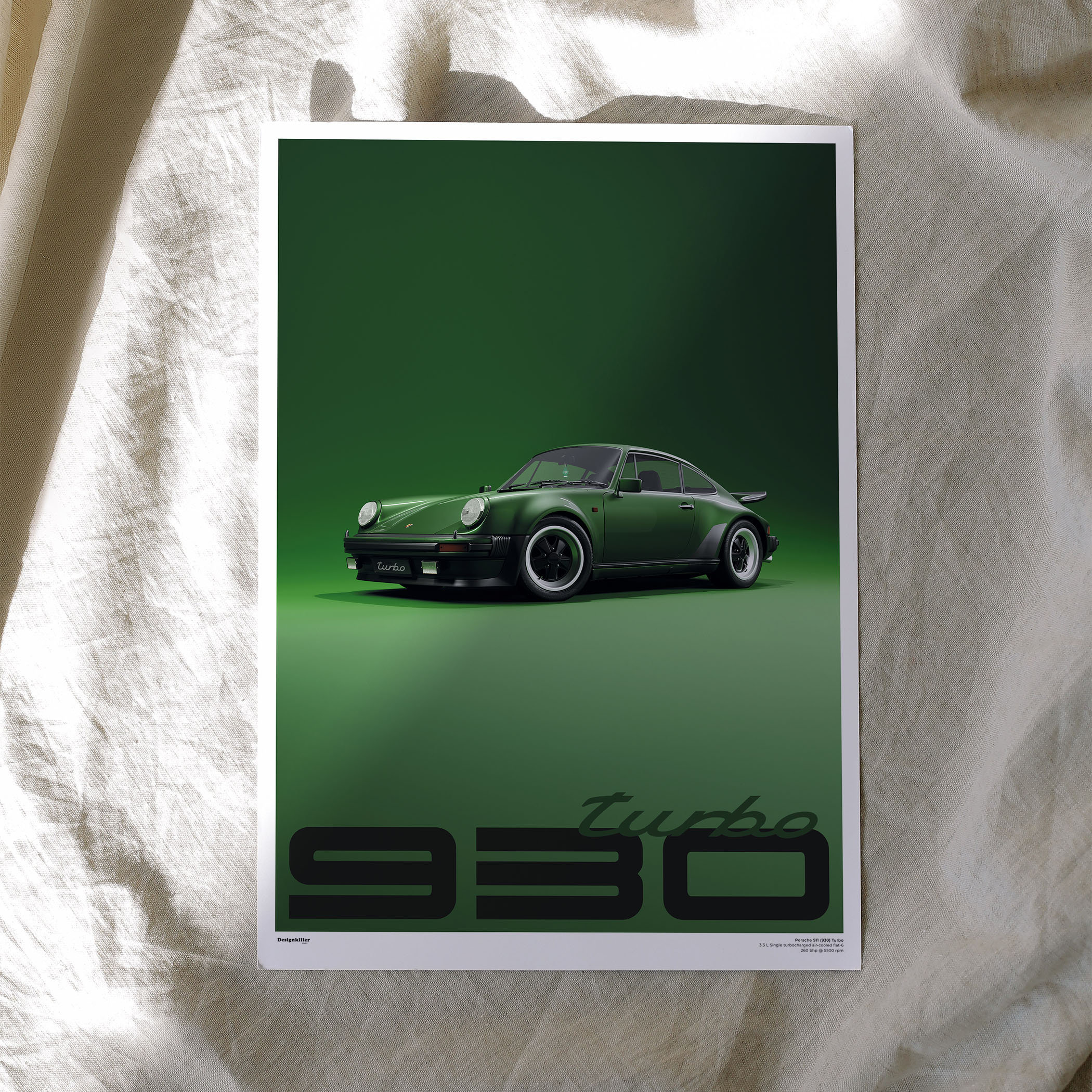 Porsche 911 Turbo Poster Porsche 930 Print 50 X 70 Cm - Etsy