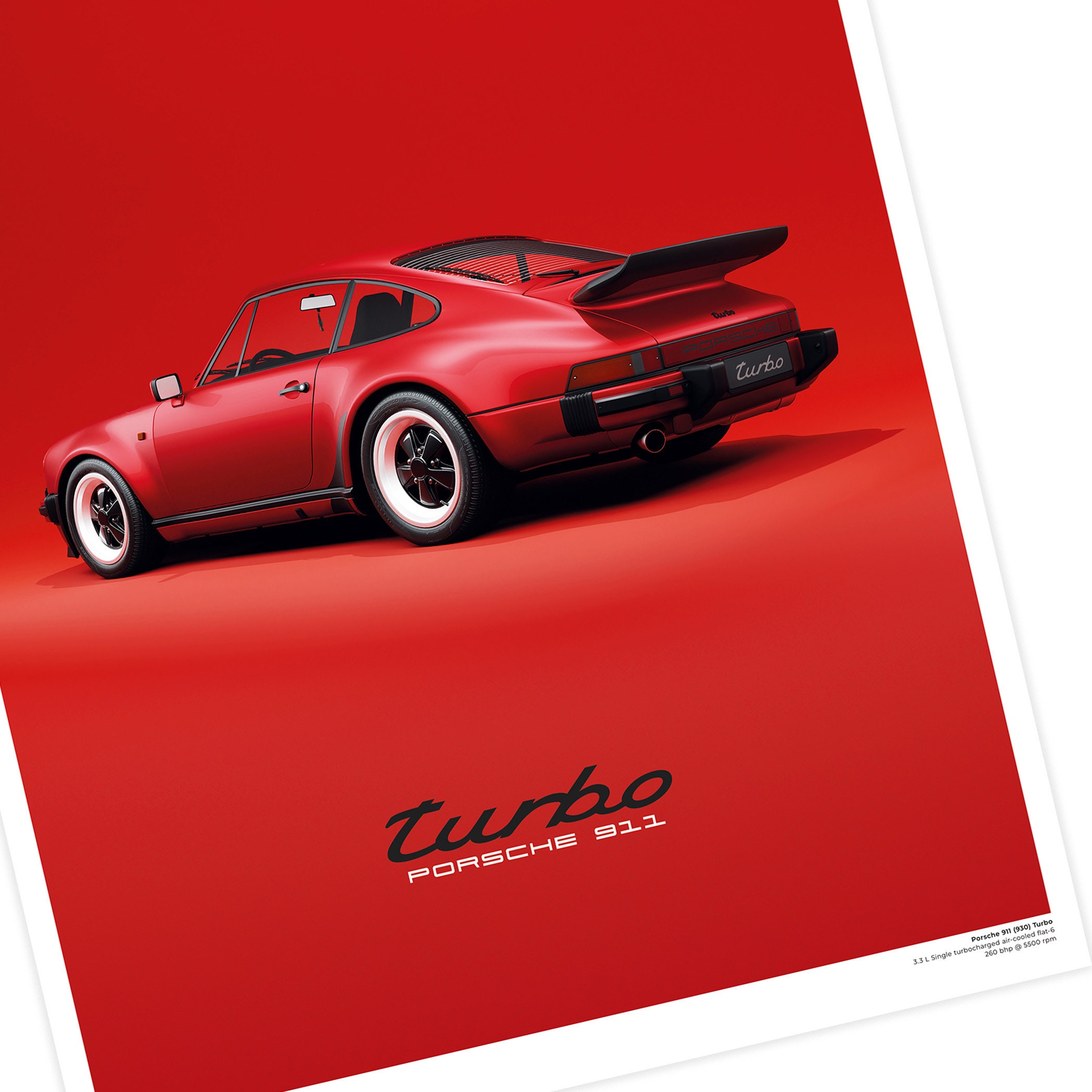 Porsche 911 Turbo Poster Porsche 930 Print 50 X 70 Cm - Etsy