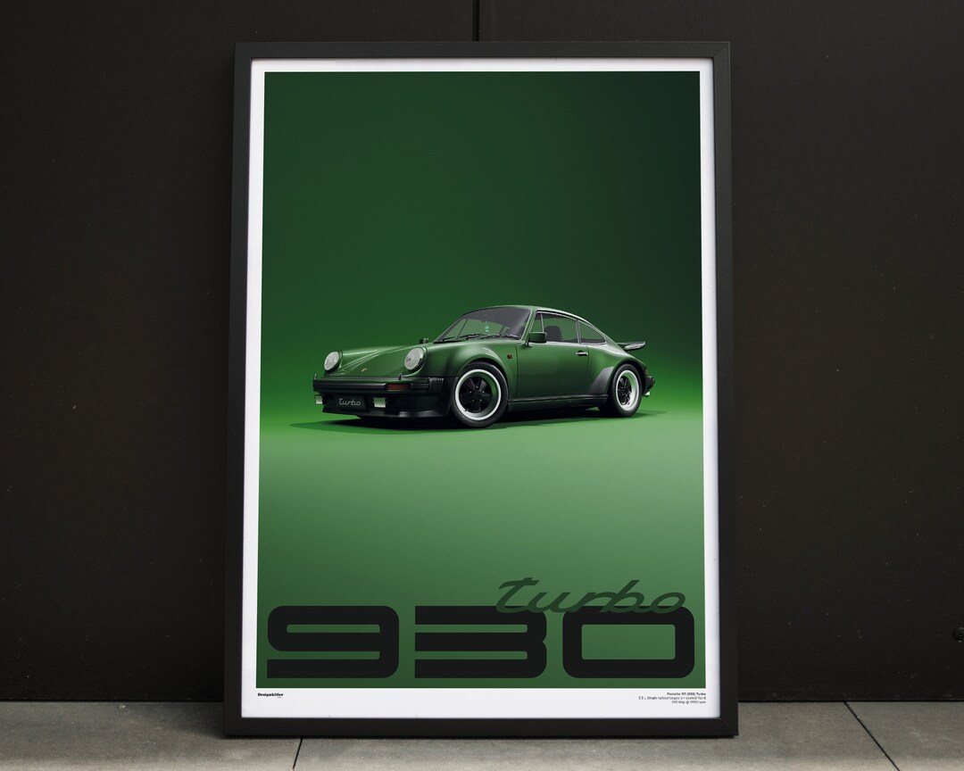 Porsche 911 Turbo Poster Porsche 930 Print 50 X 70 Cm - Etsy