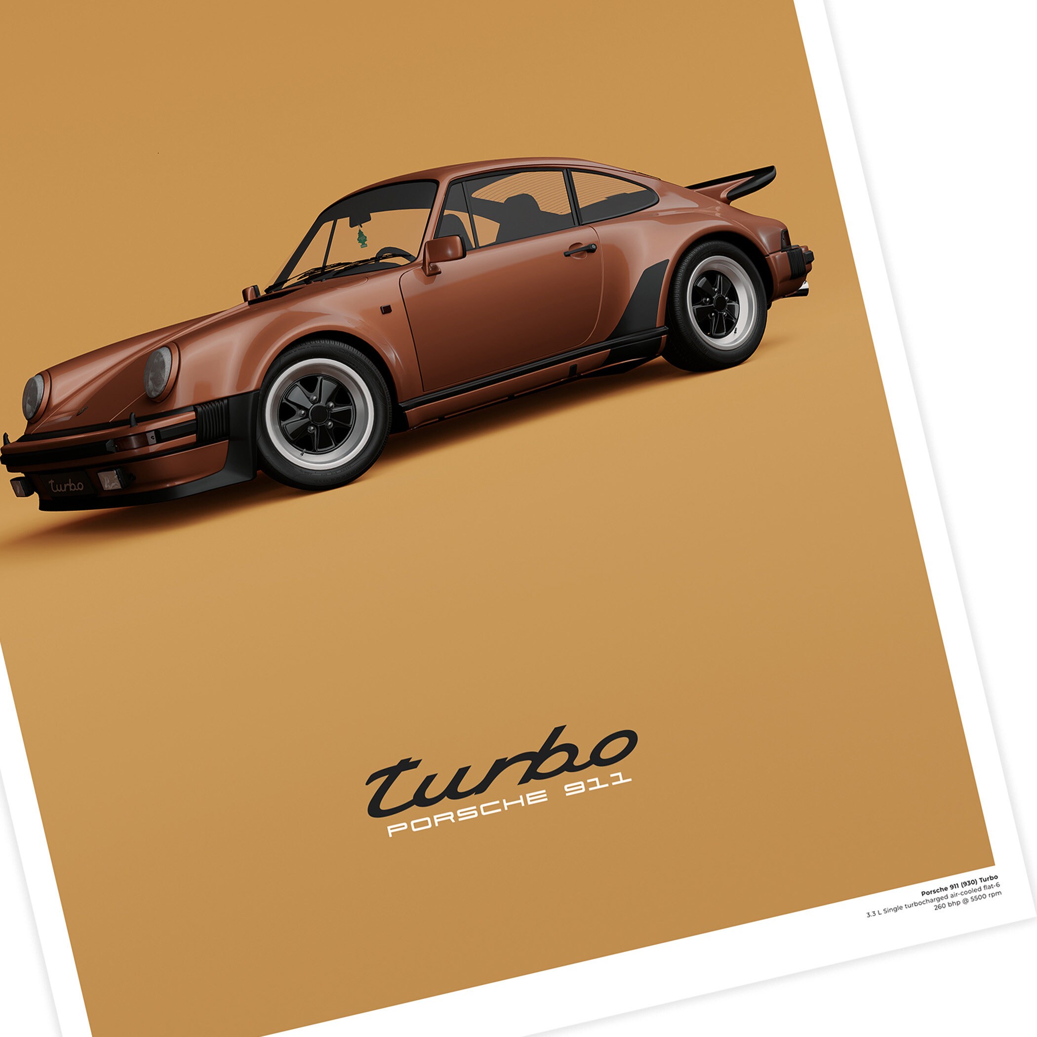 Porsche 911 Turbo Poster Porsche 930 Print 50 X 70 Cm - Etsy