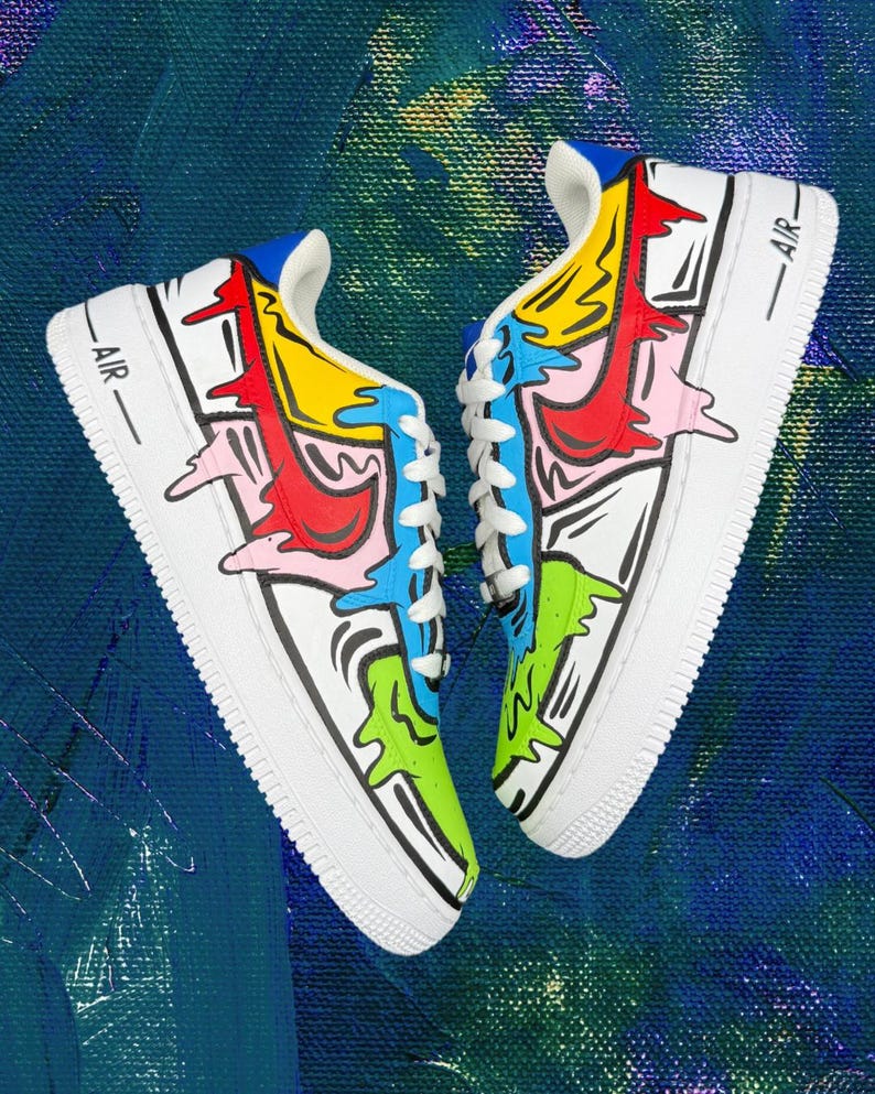 Custom “drippy Drawing” Air Force 1 Shoes - Etsy