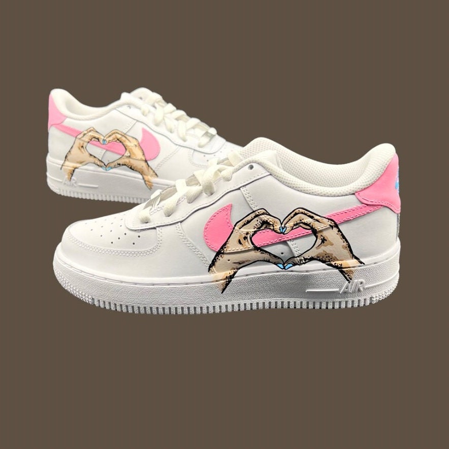 Custom heart Hands Air Force 1 Shoes - Etsy