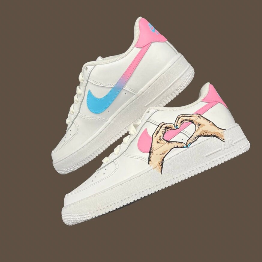Custom heart Hands Air Force 1 Shoes - Etsy