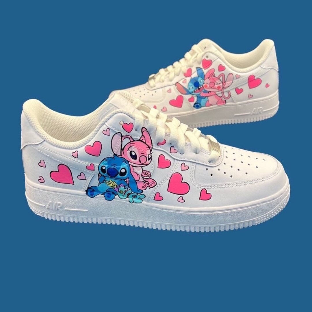 Custom stitch & Angel Air Force 1 Shoes - Etsy