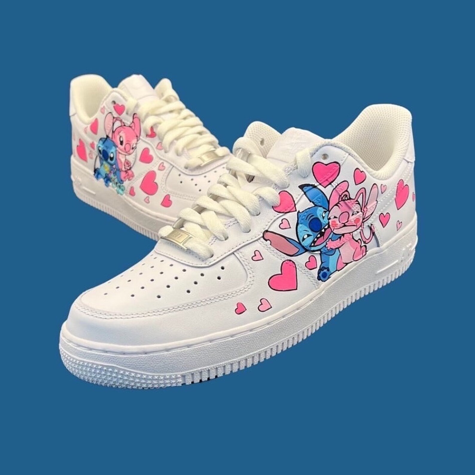 Custom “stitch & Angel” Air Force 1 Shoes - Etsy