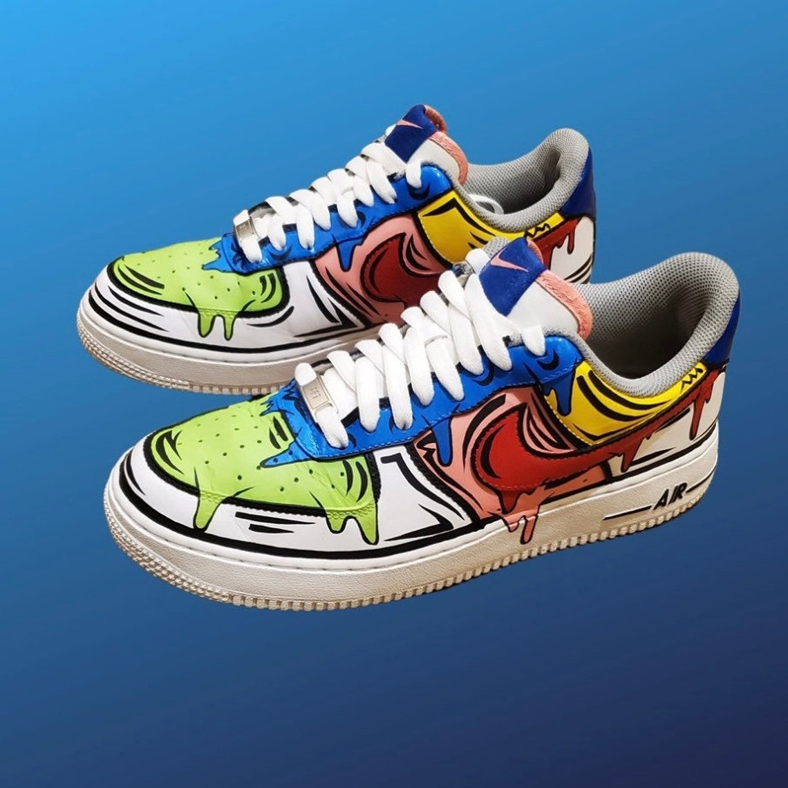 Custom “drippy Drawing” Air Force 1 Shoes - Etsy