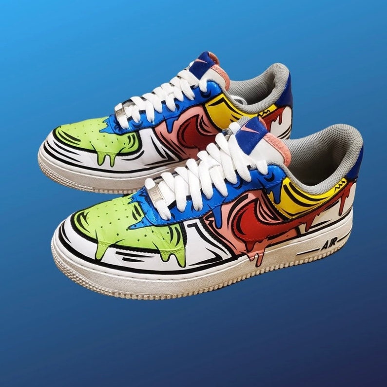 Custom “drippy Drawing” Air Force 1 Shoes - Etsy