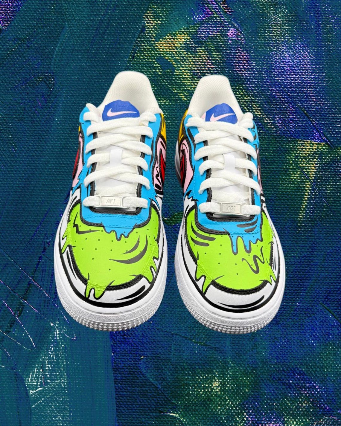 Custom “drippy Drawing” Air Force 1 Shoes - Etsy
