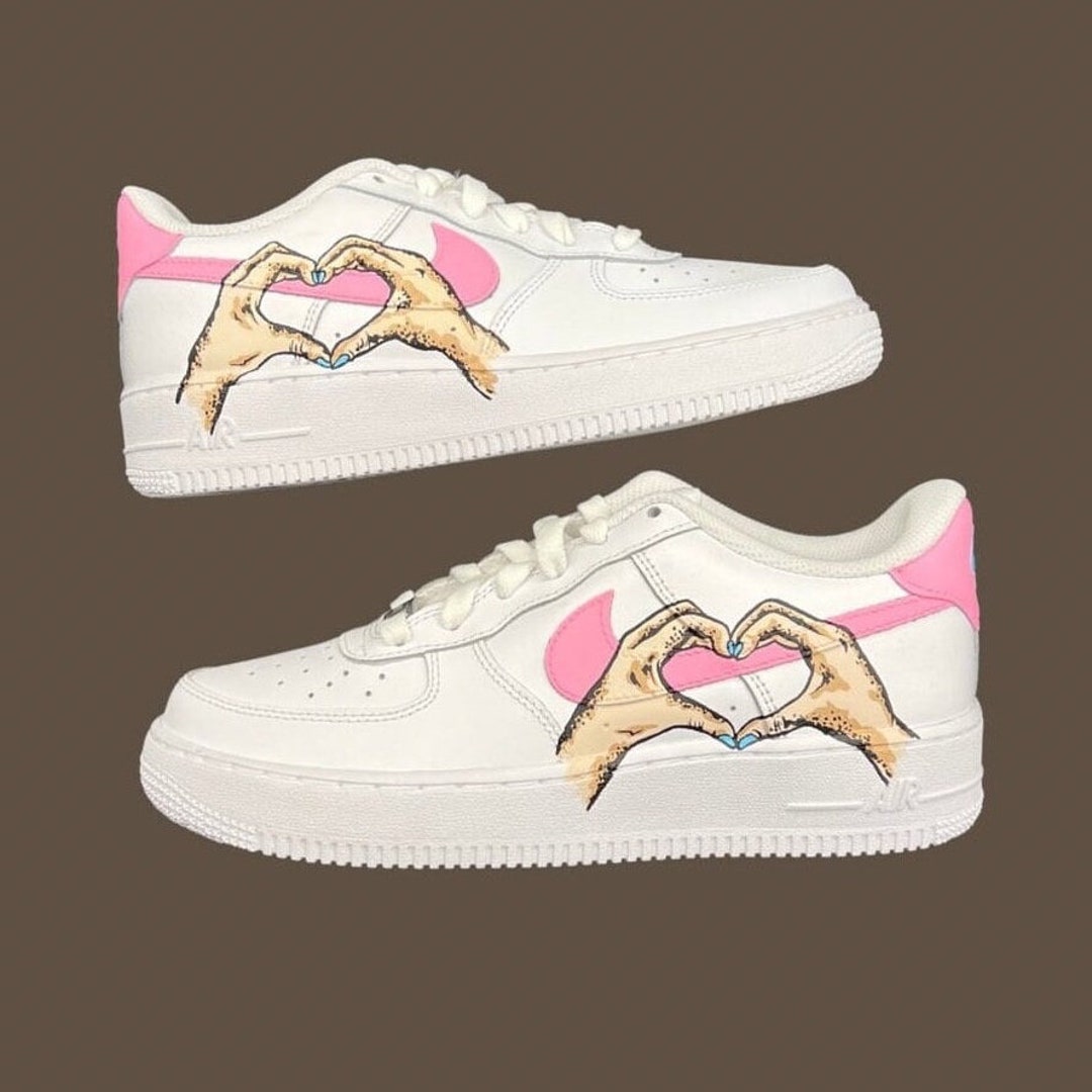 Custom heart Hands Air Force 1 Shoes - Etsy