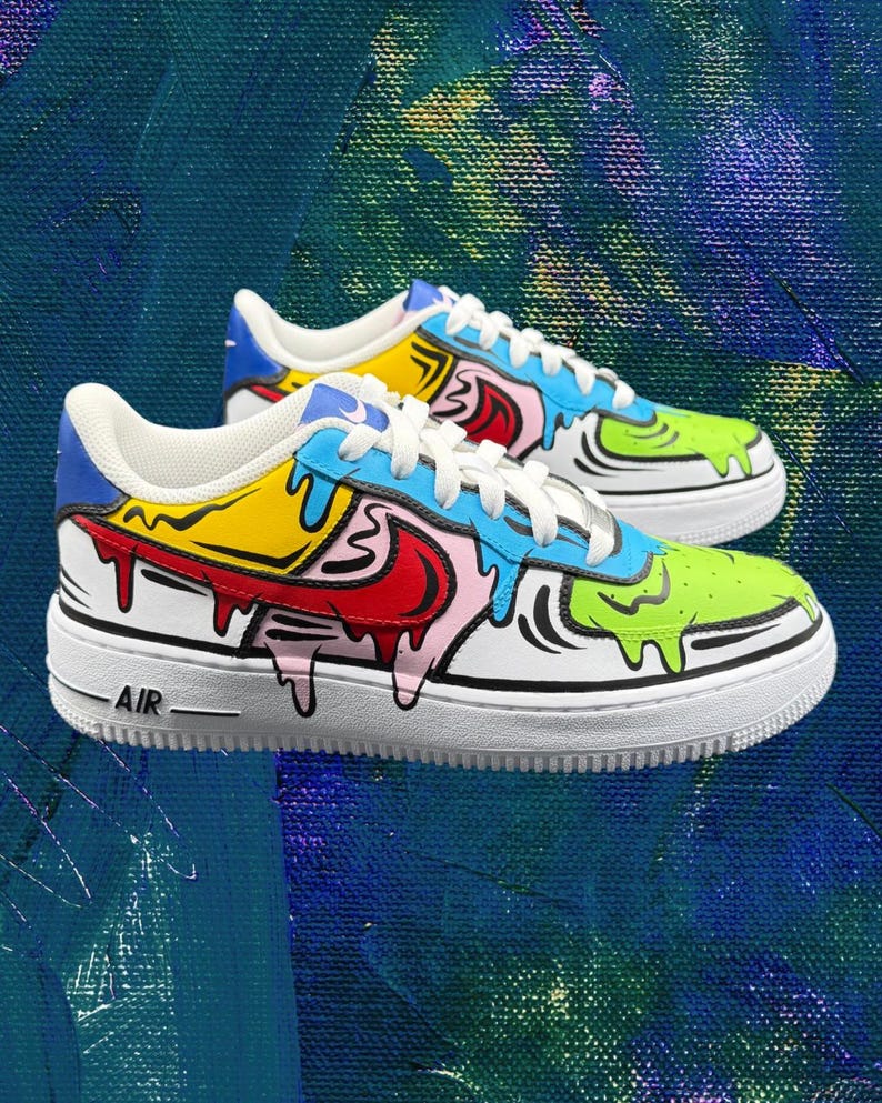 Custom “drippy Drawing” Air Force 1 Shoes - Etsy