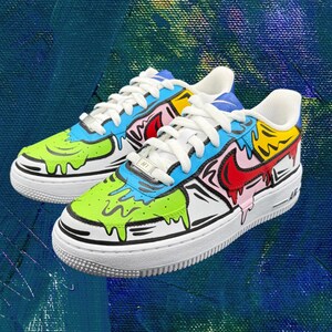 Custom “drippy Drawing” Air Force 1 Shoes - Etsy