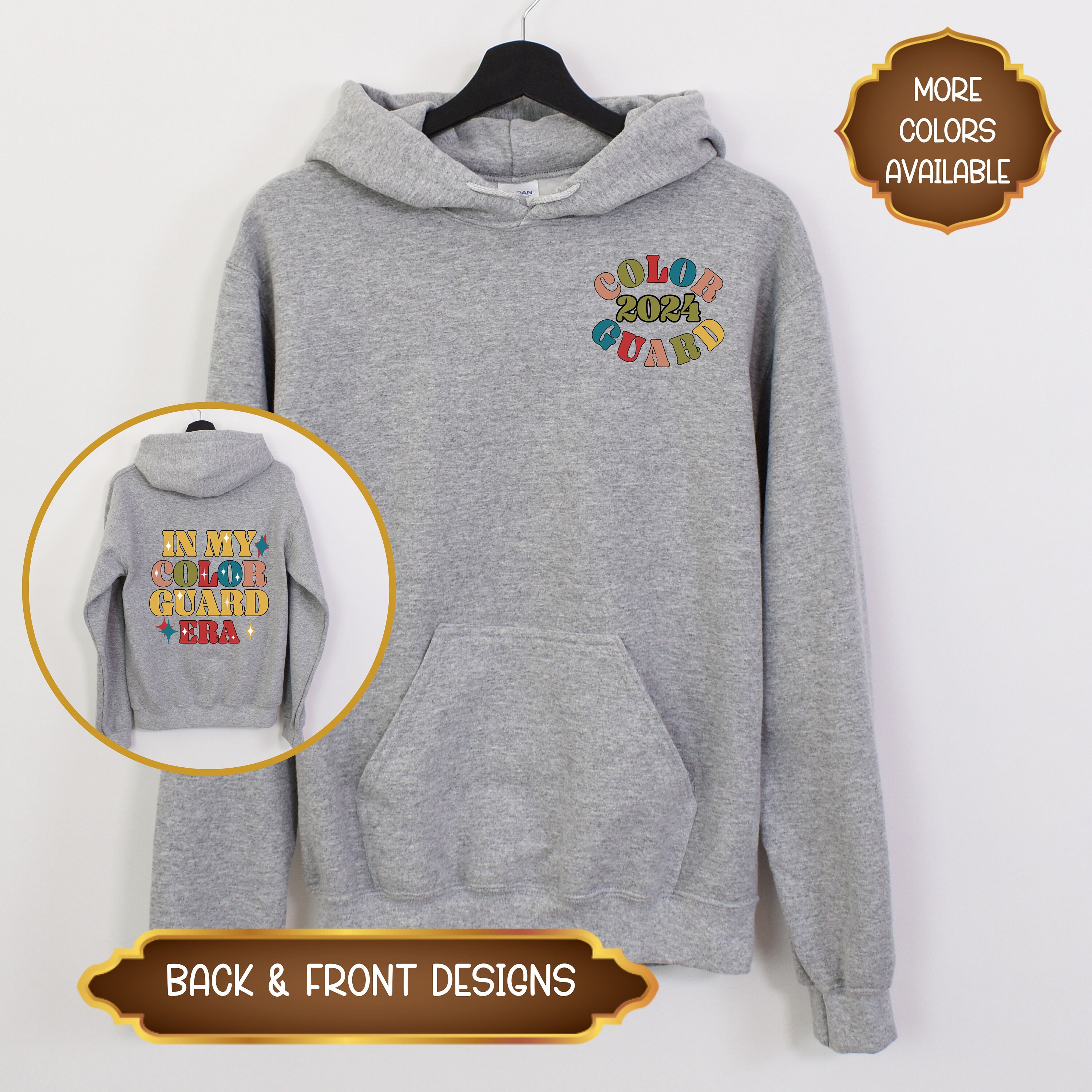 In My Color Guard Era Hoodie, Color Guard Team Hoodie, Front and Back ...