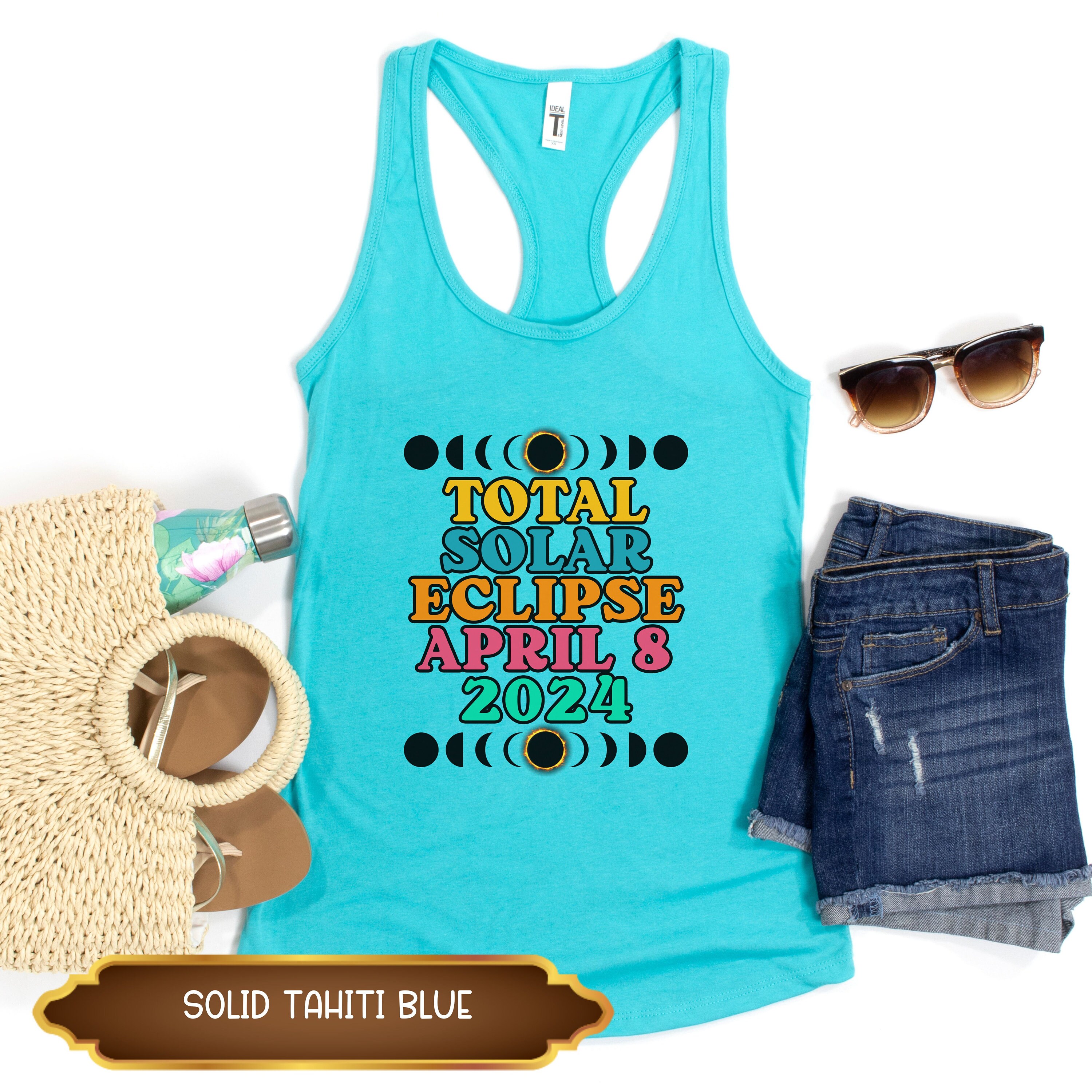 Total Solar Eclipse Tank Top, Solar Eclipse 2024 Tank Top, Womens Solar ...