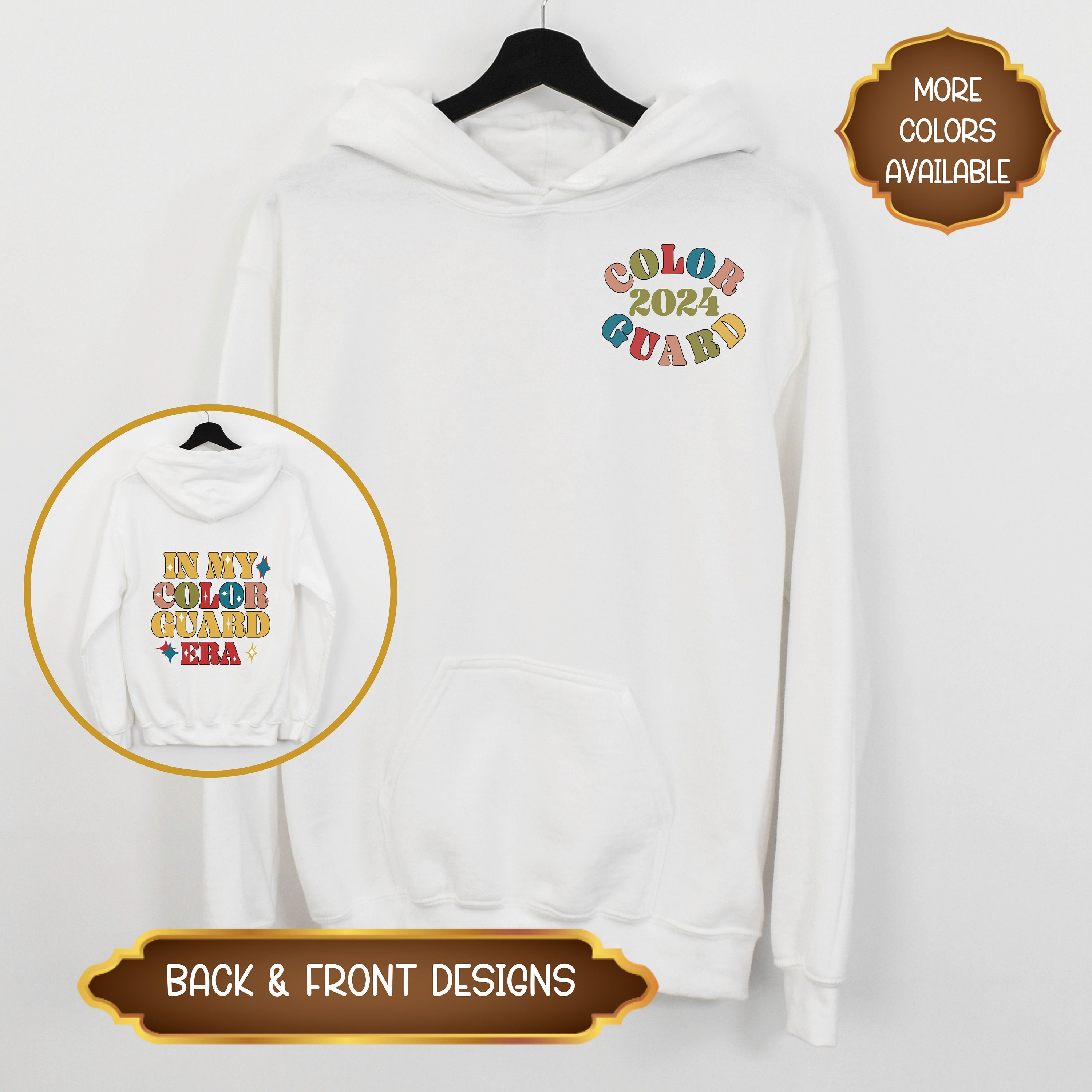 In My Color Guard Era Hoodie, Color Guard Team Hoodie, Front and Back ...