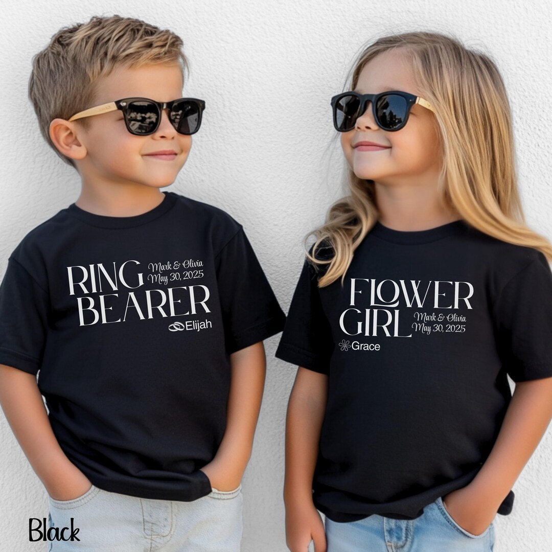 Personalized Classy Flower Girl and Ring Bearer Shirts, Gift for Flower ...
