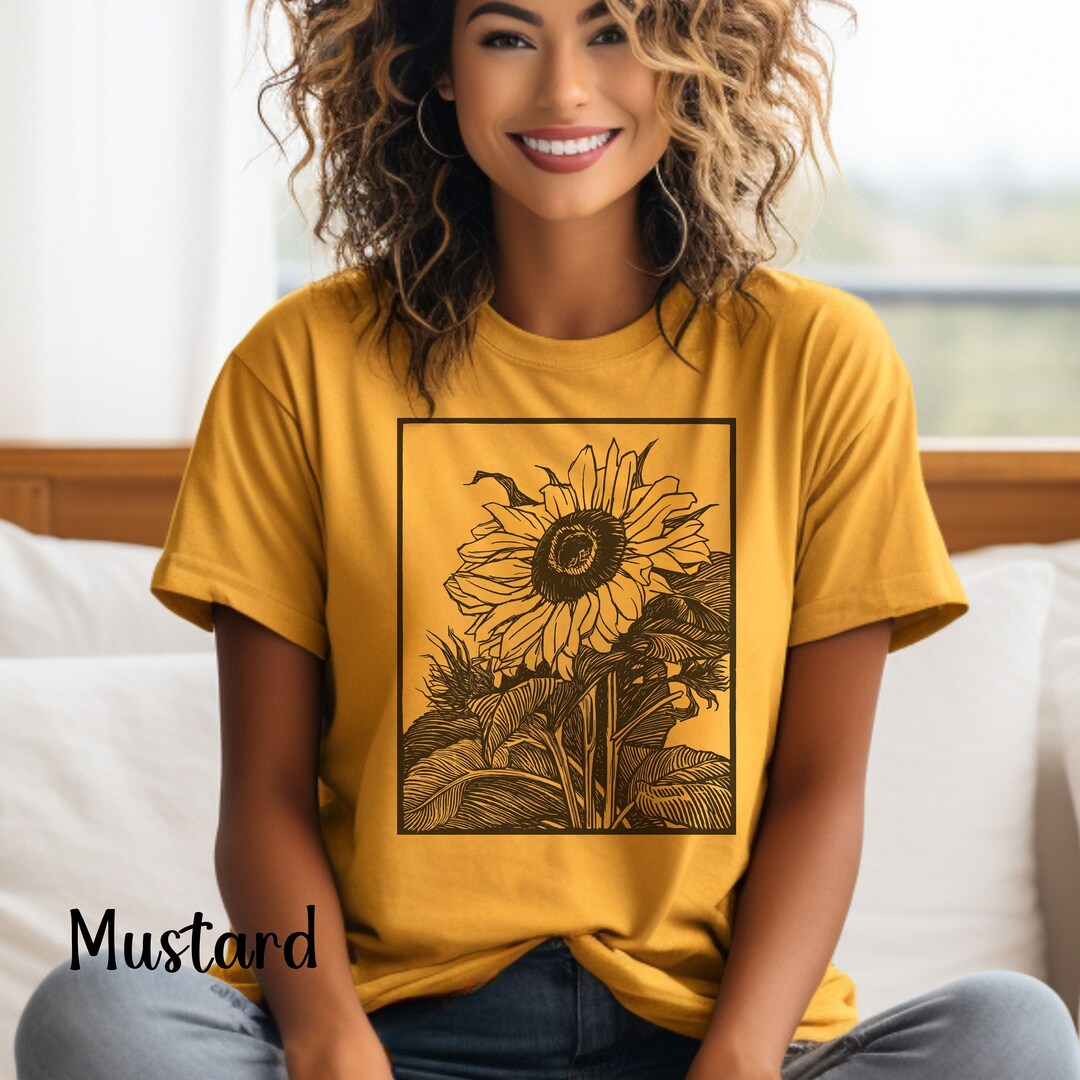 Sunflower Sunflower Shirt, Floral Tee Shirt, Flower Shirt, Garden Shirt ...