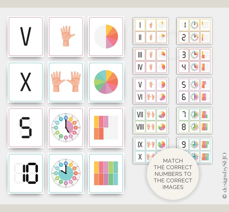 Tarjetas de números del 0 al 101: Números romanos, juego de matemáticas ...