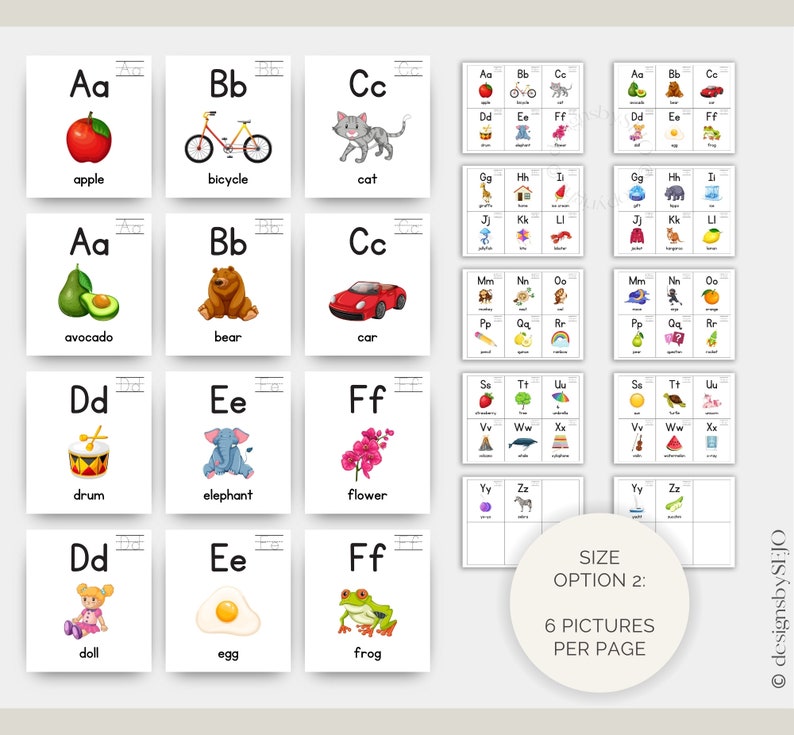 338 Alphabet Flashcards Abc Flash Cards Educational A Z Cards Alphabet