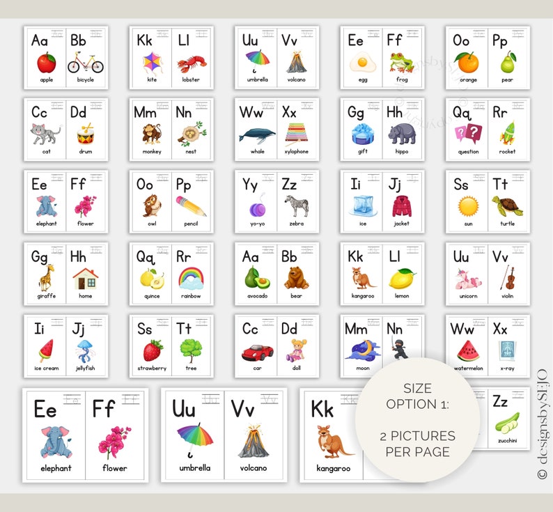 Alphabet Flashcards Printable – Letter Recognition, Montessori ...